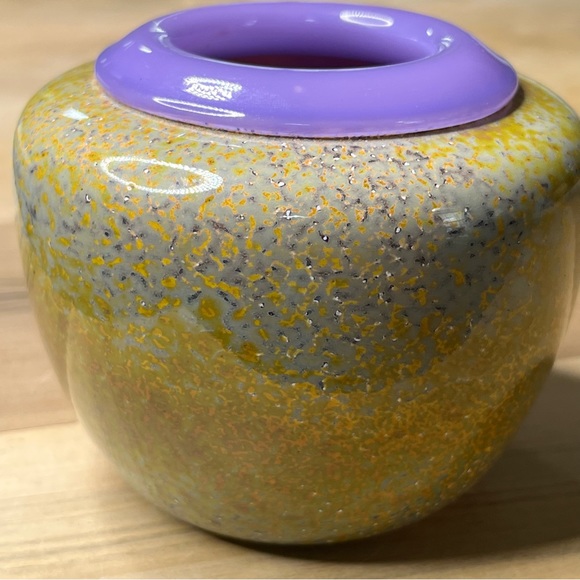 Vintage | Art | Hand Blown Glass Studio Vase Tom Lockart Signed One ...